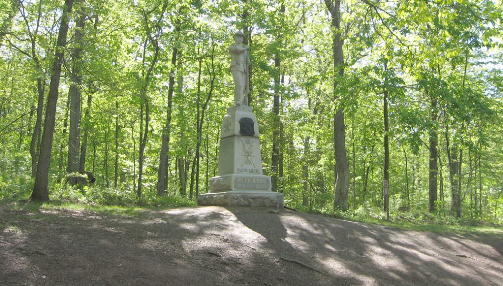 Monument to the 24th Michigan Volunteer Infantry Regiment at Gettysburg