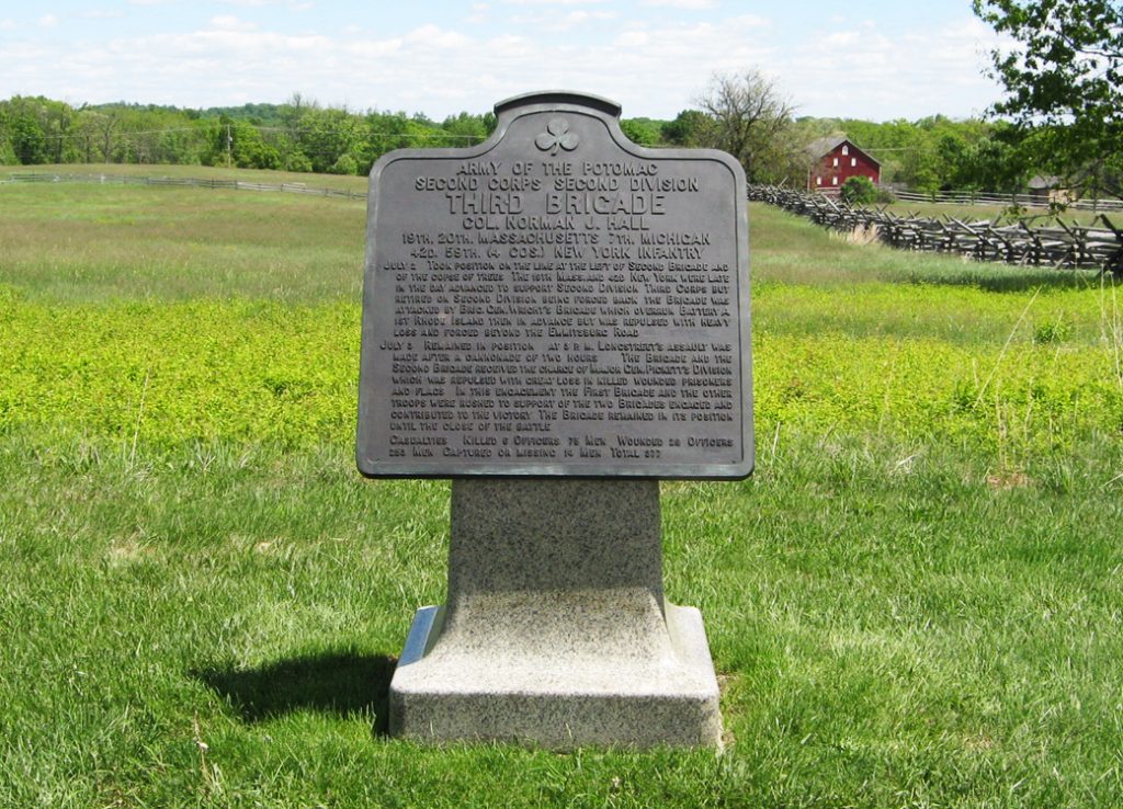 Monument to the 3rd Brigade, 2nd Division, 2nd Corps at Gettysburg